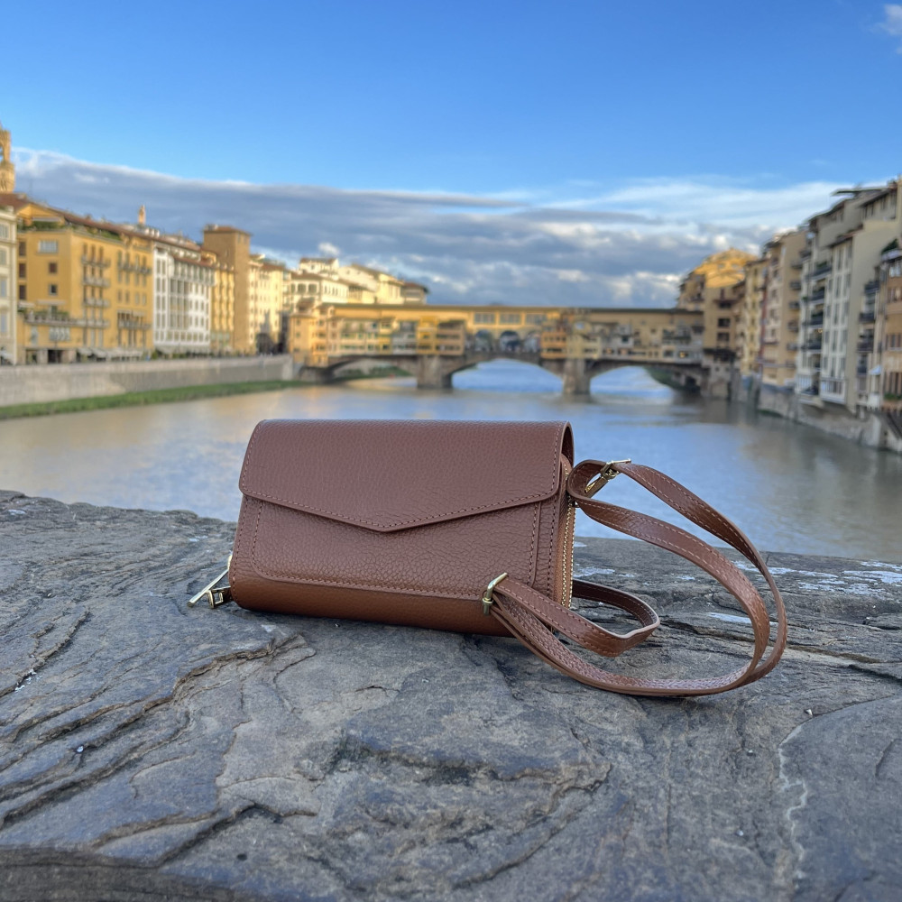 Calf Leather handbag Color light Brown