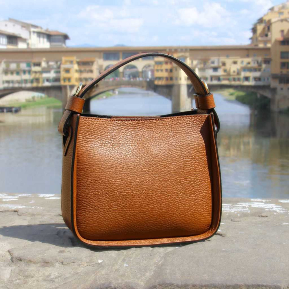 Calf Leather handbag Color light Brown